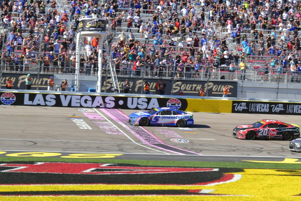 Larson Holds Off Late-Race Charge from Bell in Las Vegas - The Racing ...