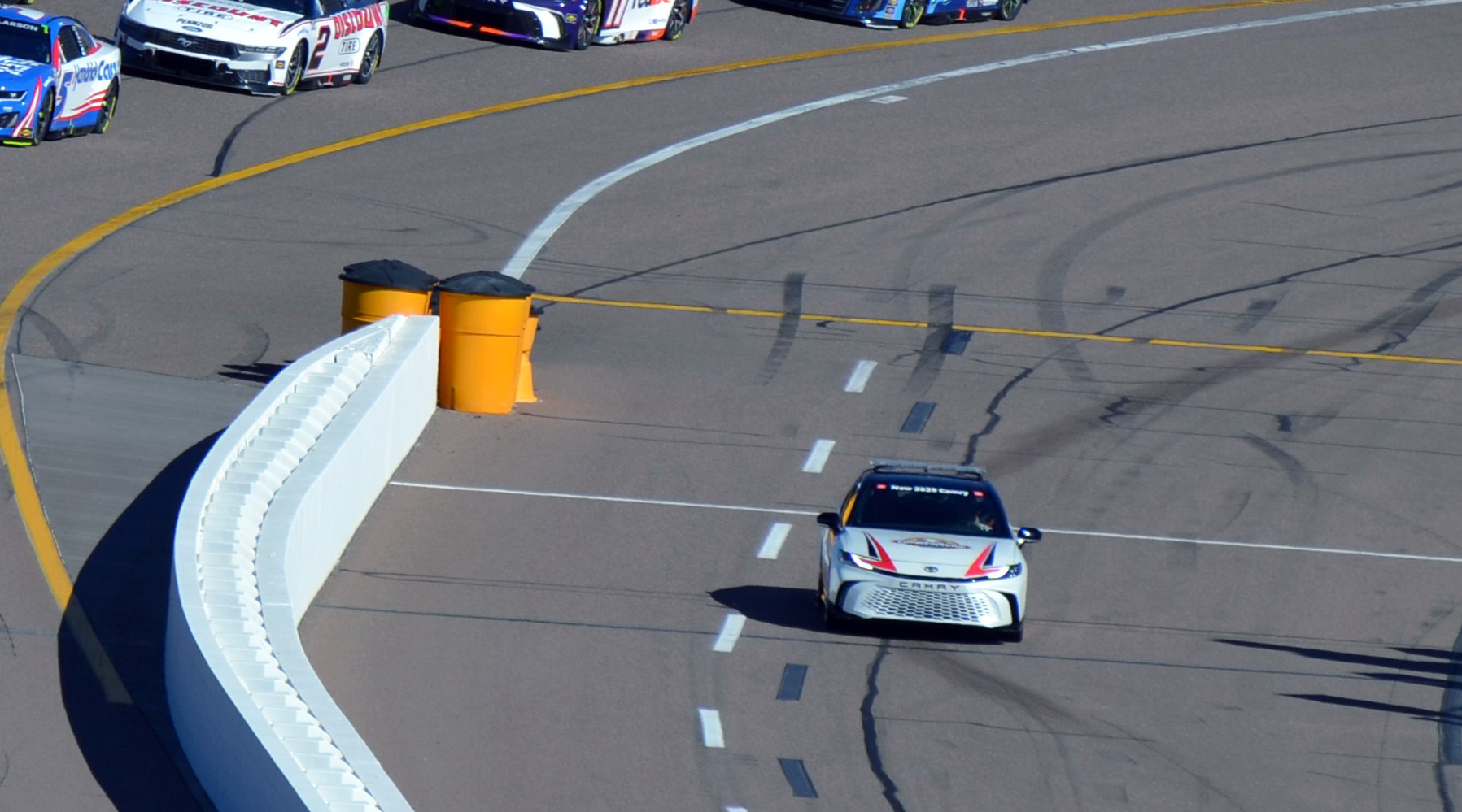 WATCH: Pace car hits pit road sand barrel - The Racing Experts