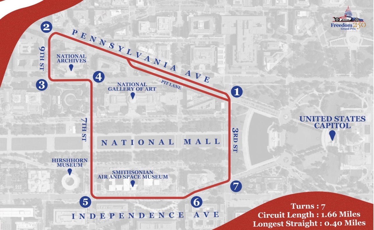 INDYCAR unveils Freedom 250 Grand Prix of Washington course layout ...